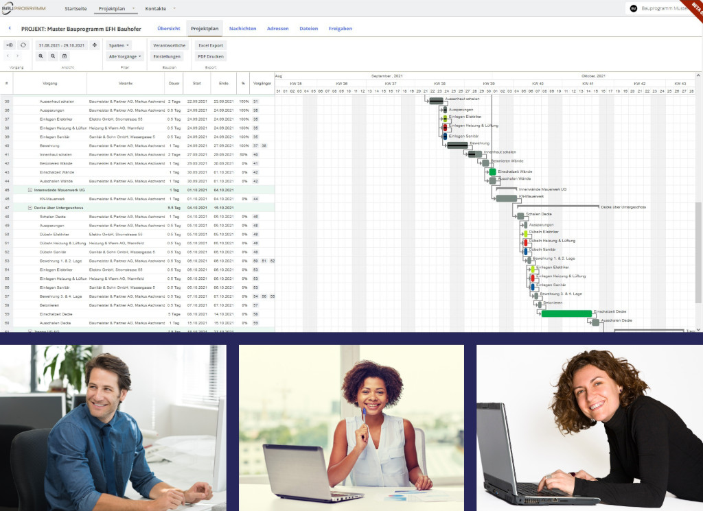 Bauprogramm - Die einfache Lösung für Ihr Bauprogramm, Terminprogramm ...
